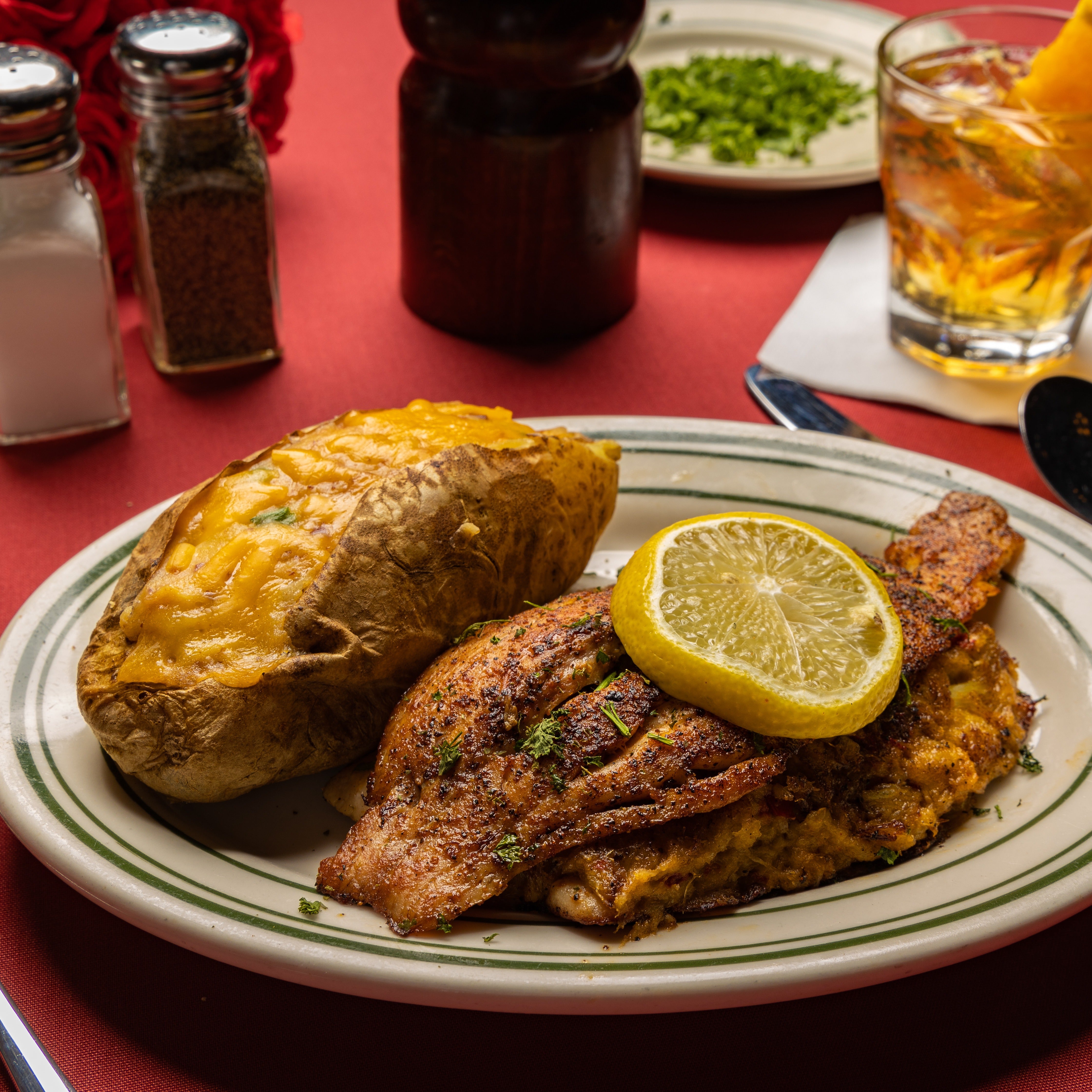 Poor Boy’s Riverside Inn—Cajun Crab Meat Stuffed Redfish – Hebert's ...